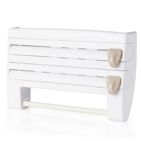 Plastic Wrap Paper Storage Rack Wall-Mounted Aluminum Foil Roll Rack ...