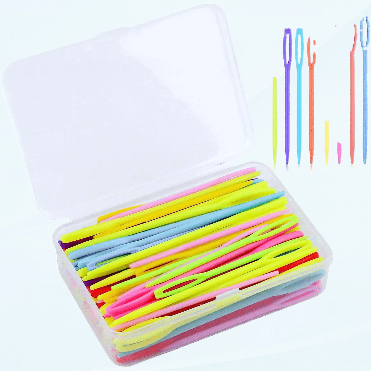 Plastic Yarn Needle, Big Eye Plastic Tapestry Weaving Darning Needles ...