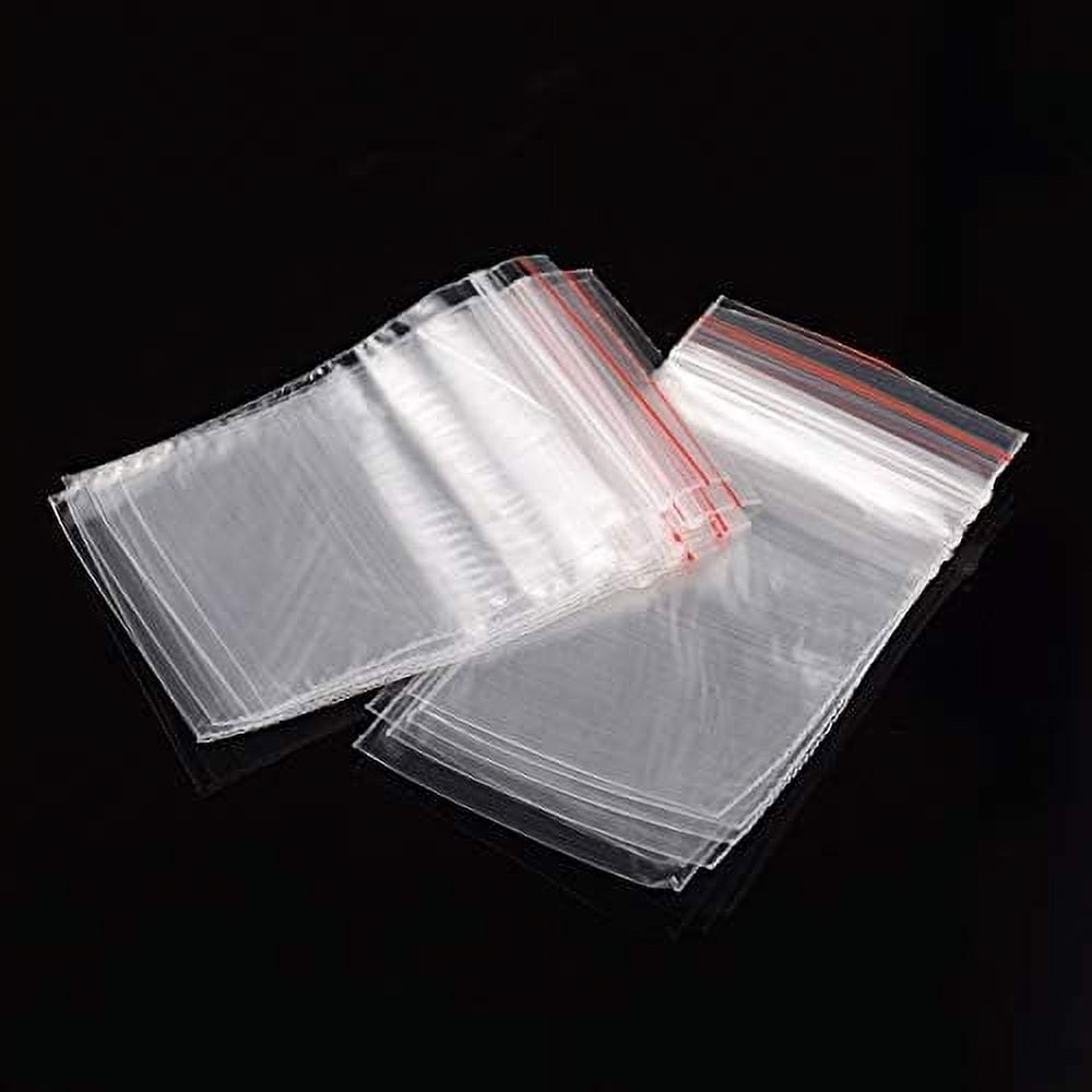 200pcs Plastic Zip Lock Bags Resealable Packaging Bags Top Seal ...