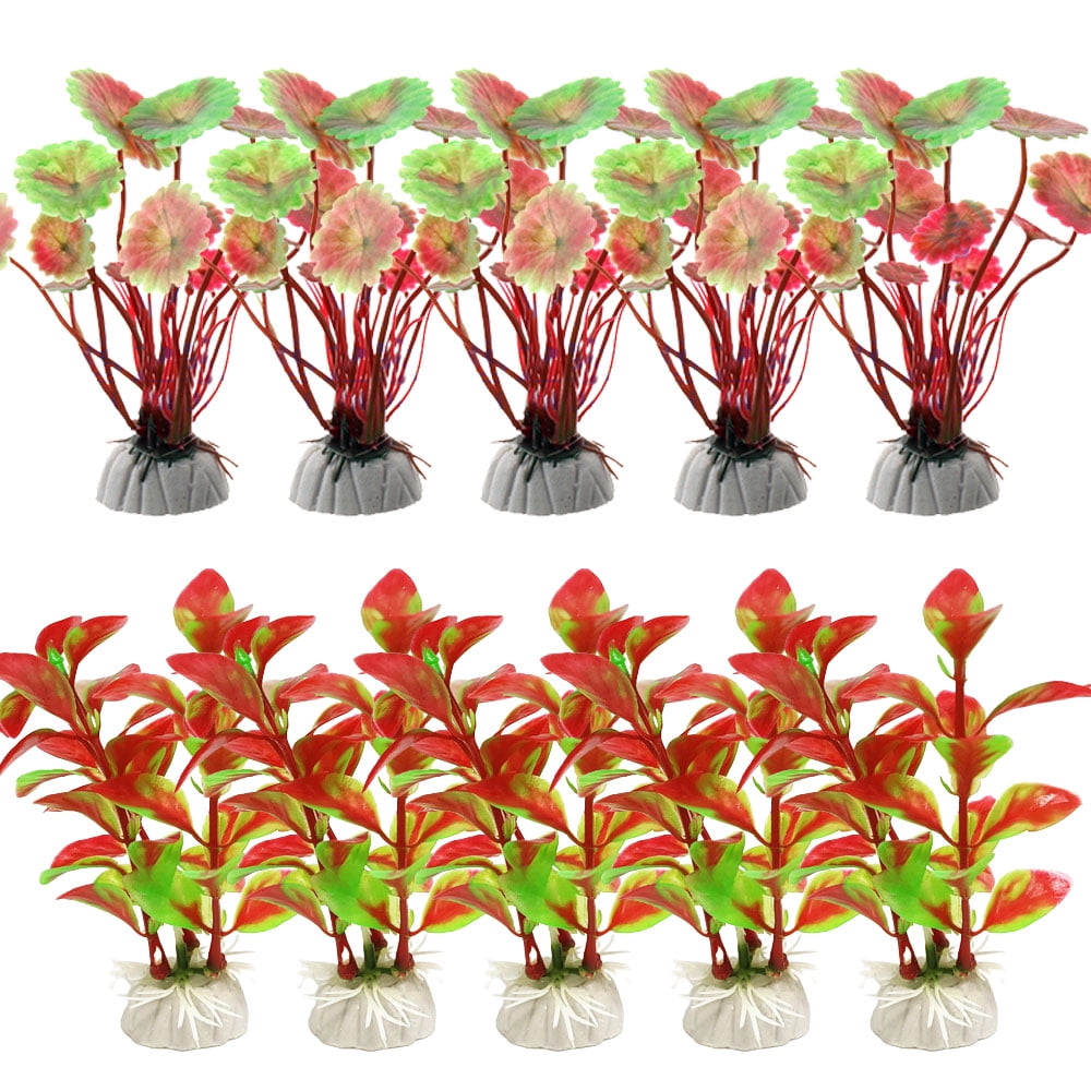 Plastic artificial plants for fish decoration，PVC plants in large ...