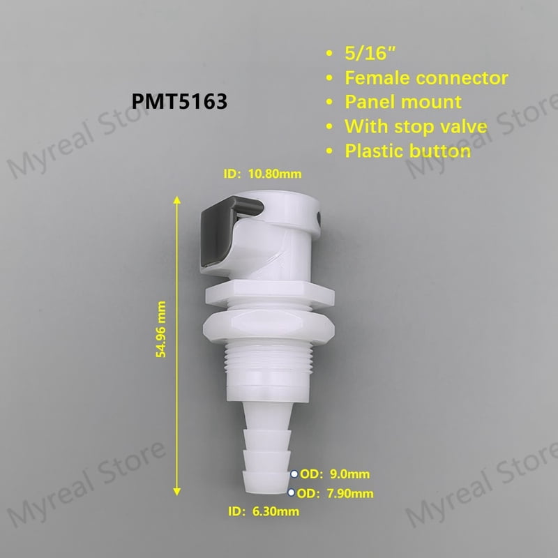 Plastic button Connector CPC Quick disconnect Insert Pull Out Pagoda ...