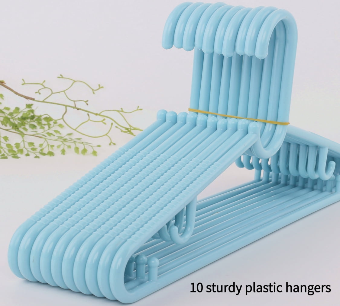 Plastic clothes hanger, large adult-sized hanger, windproof, non-slip ...