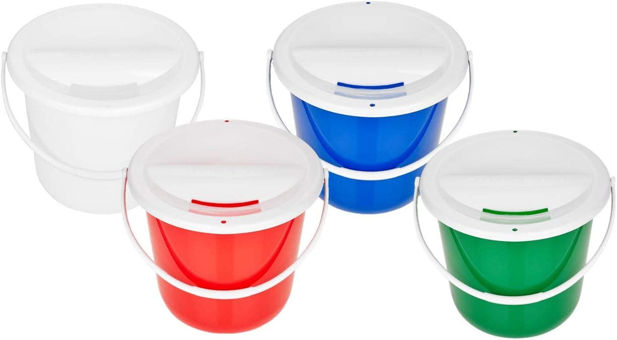 Plastic coin collection Bucket with removable lid and handle charity ...