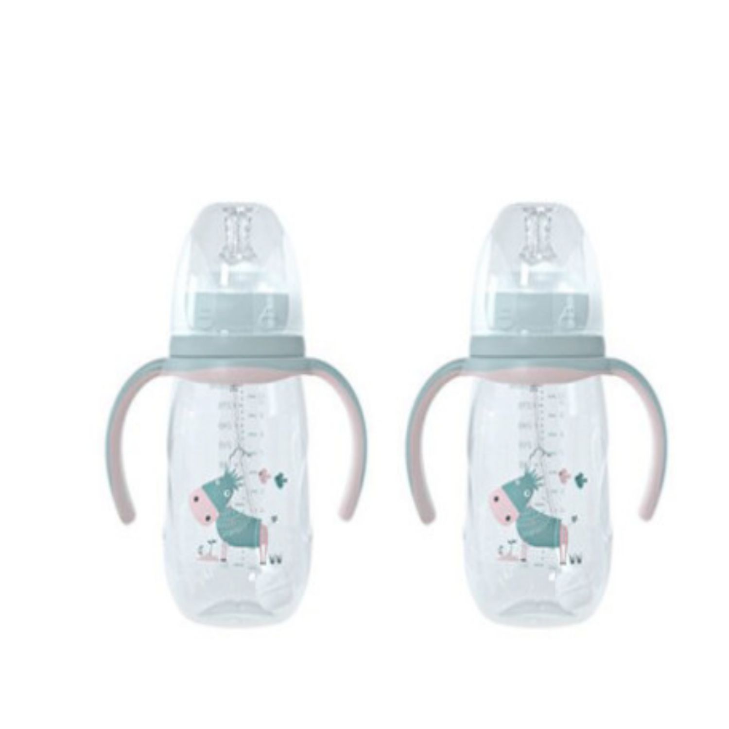 Plastic feeding bottles for infants and young children, wide diameter 0 ...