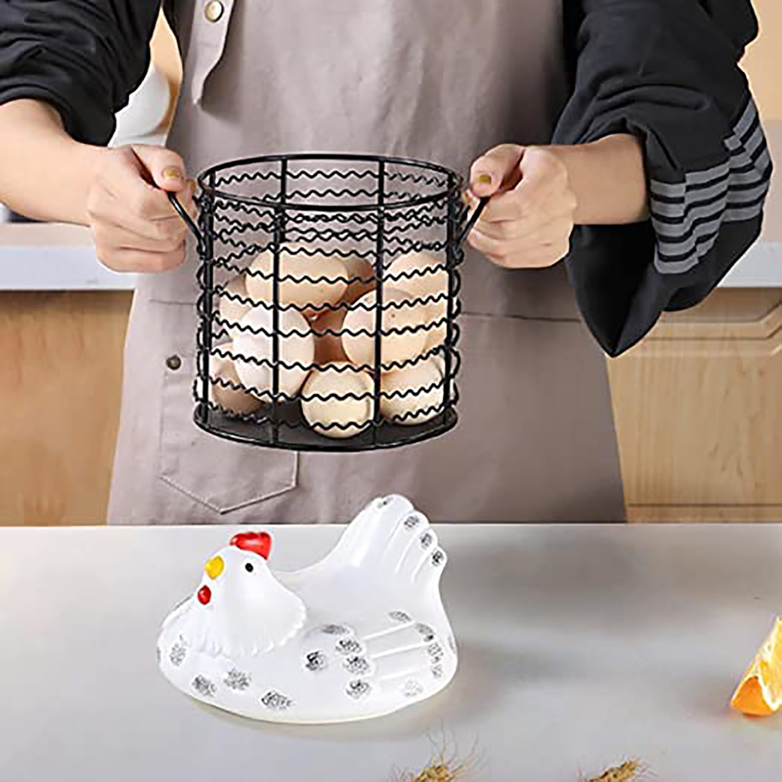 Plastic food storage! Colorful Design Eggs Basket Ceramic Chicken ...