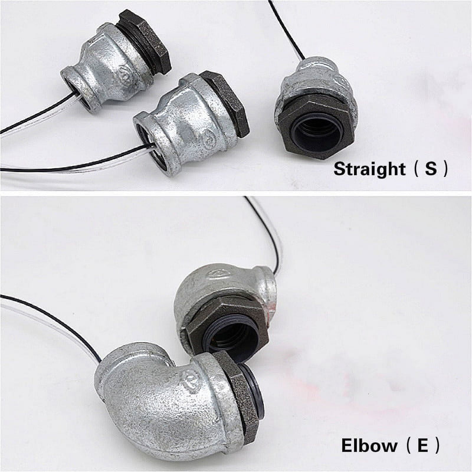 Plastic galvanized lamp holder screw light bulb socket DN15 DN20 DN25 Creative retro industrial ...