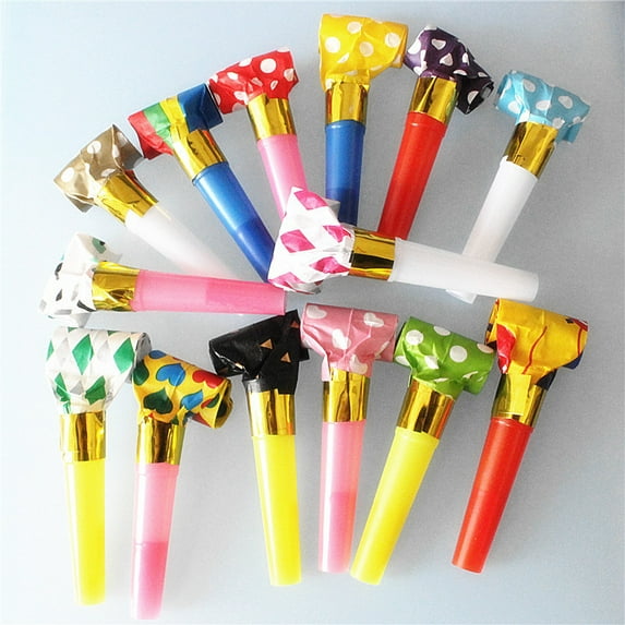 Plastic paper blowing 6.5cm blowing roll children whistle birthday ...