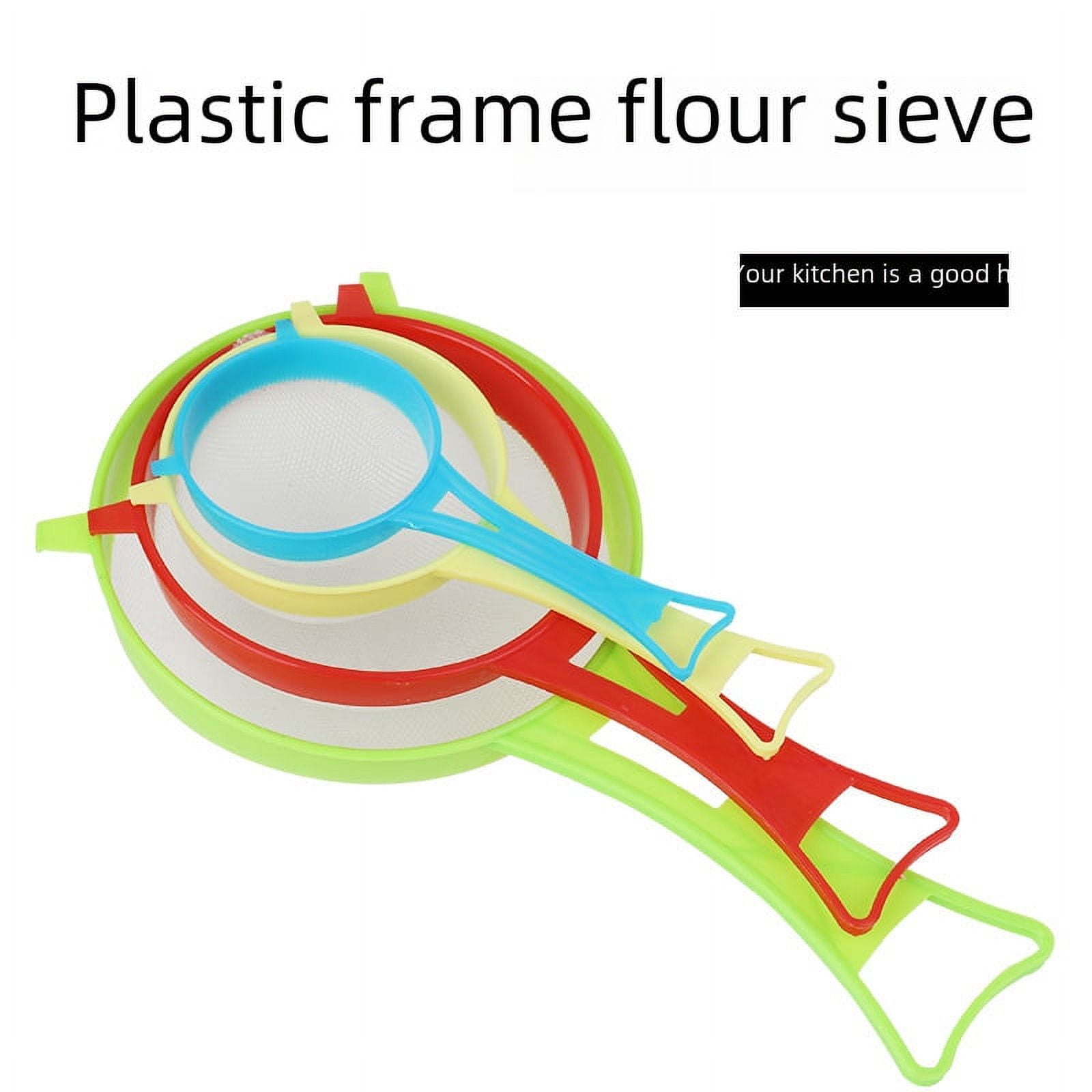 Plastic powder sieve soybean milk sieve household flour sieve juice ...