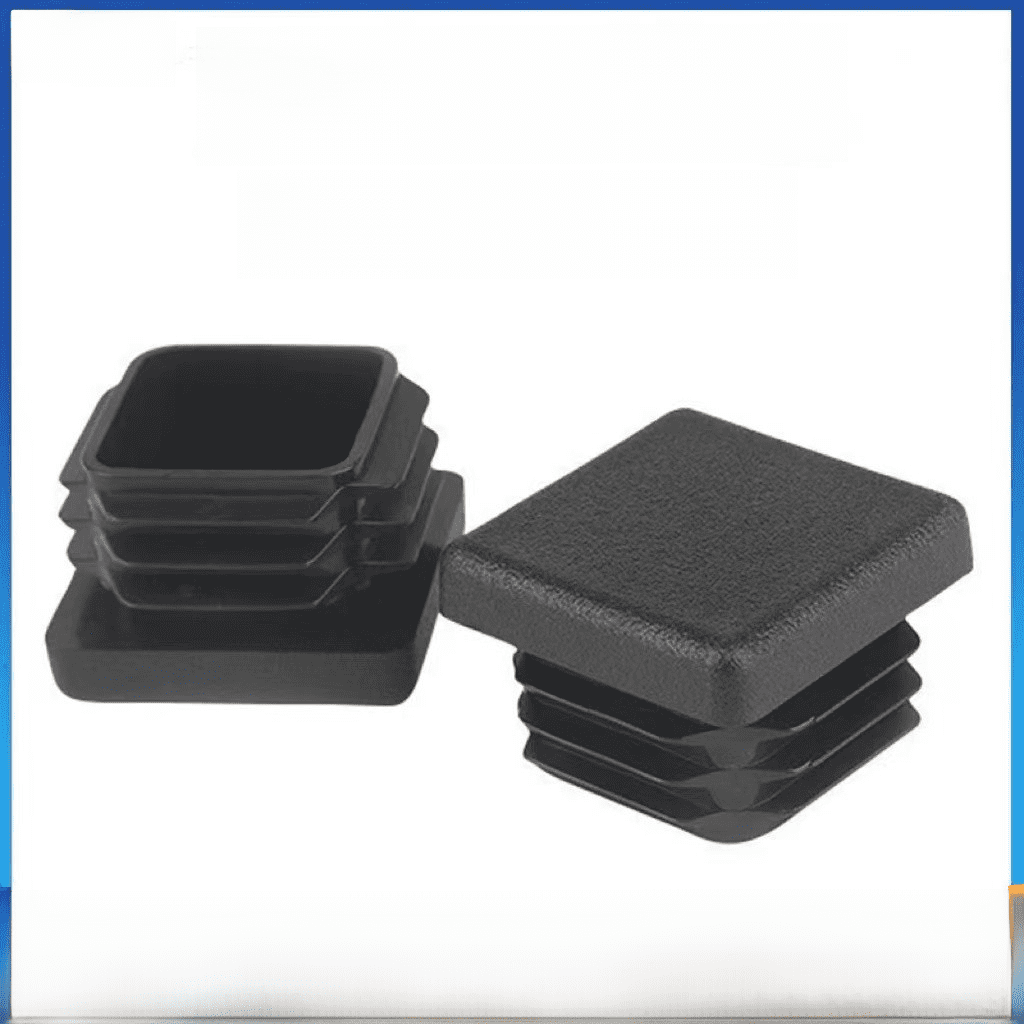 Plastic square tube plug stainless steel bulkhead square tube cap table ...