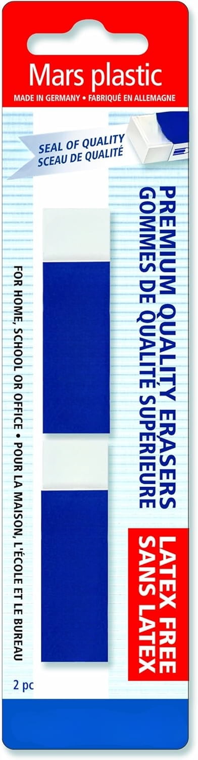 Plastic vinyl eraser, white eraser, clean and precise, latex-free, not ...