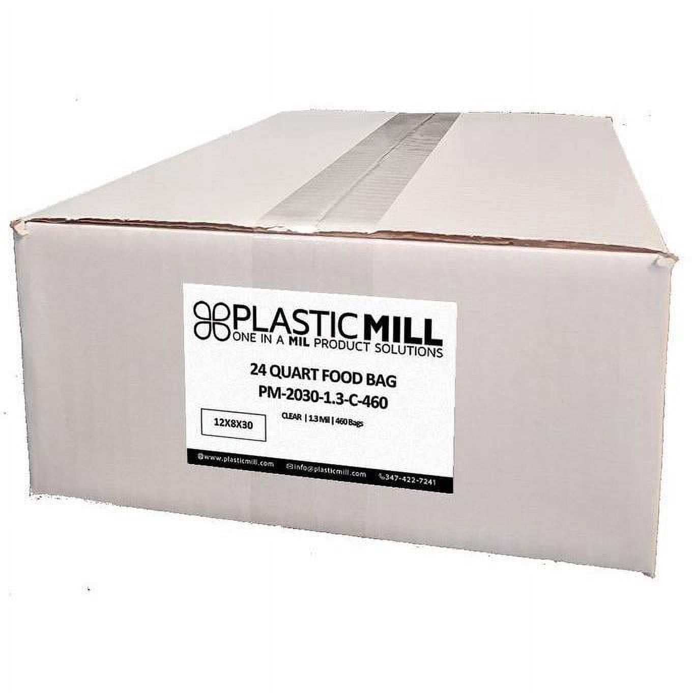 PlasticMill 24 Quart Clear Food Storage Bag,1.3 MIL,12x8x30 460/Case ...