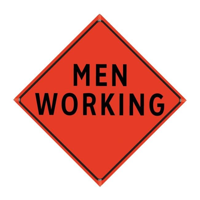 Plasticade R36DI-RO-PP-MW 36 in. Men Working Parking & Traffic Signs ...