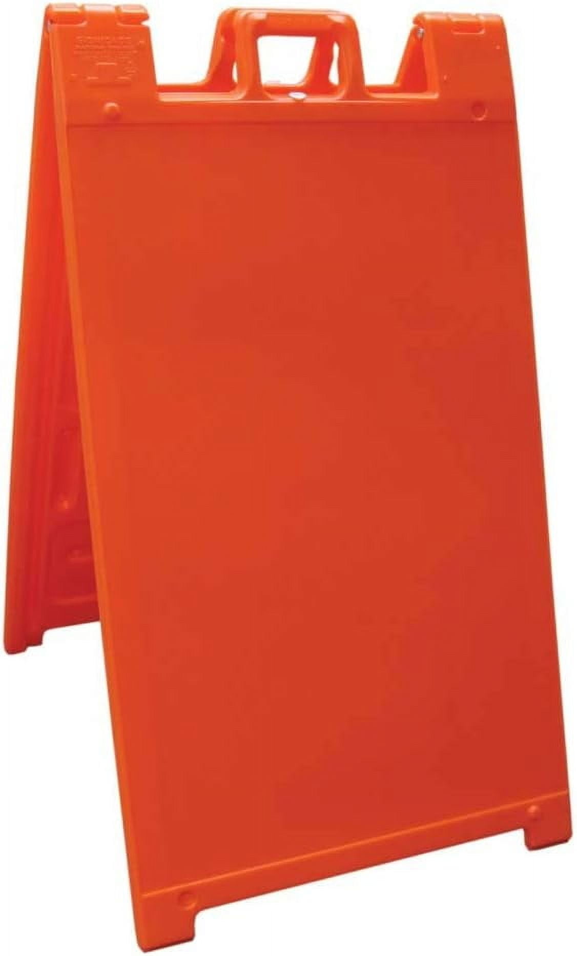 Plasticade Signicade Portable Folding A-Frame Sidewalk Sign - Orange ...