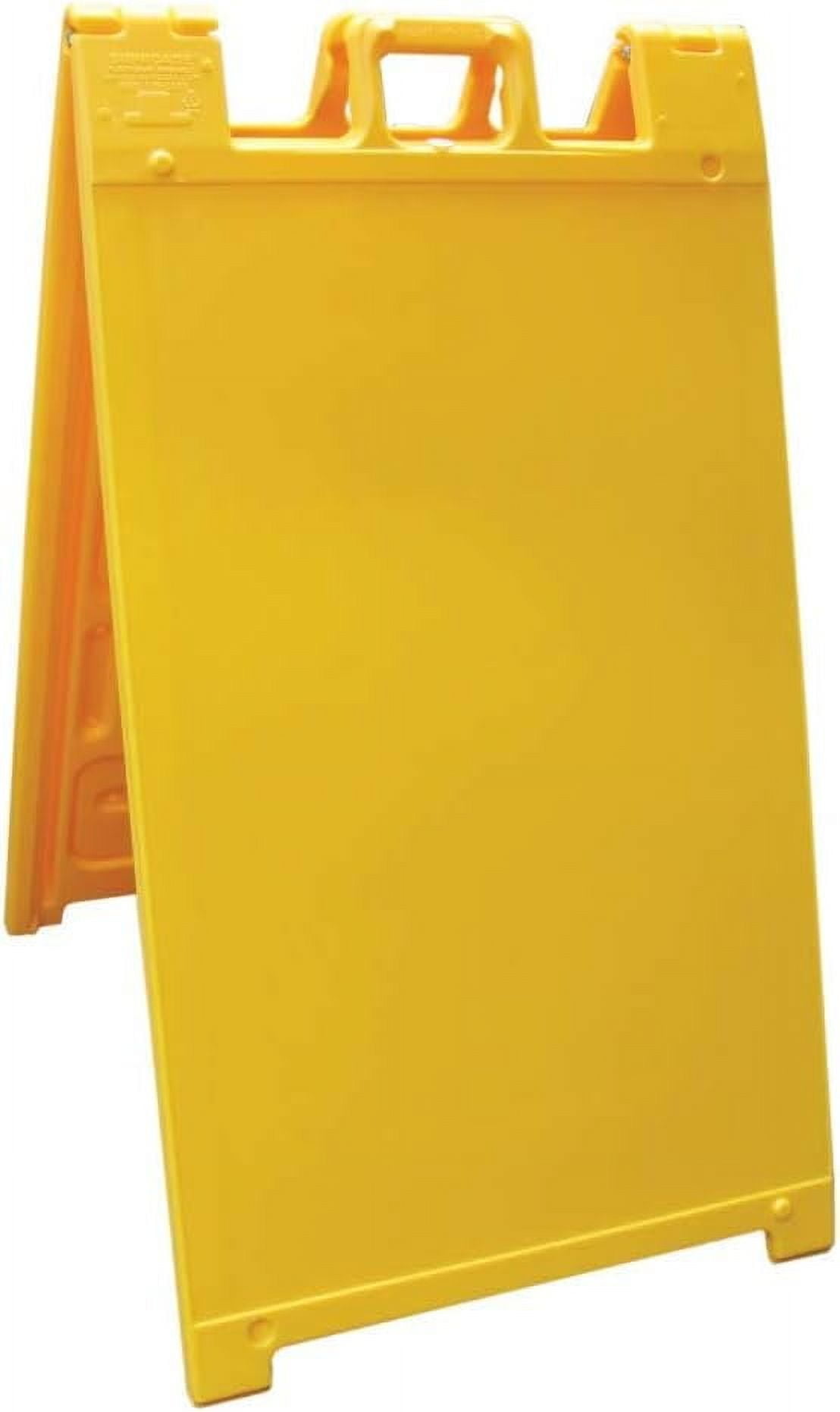 Plasticade Signicade Portable Folding A-Frame Sidewalk Sign - Yellow ...