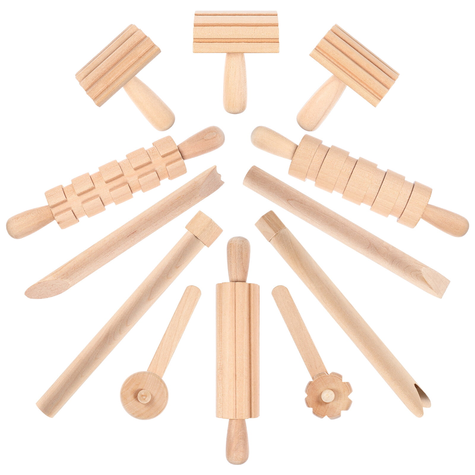 Plasticine Tools Model Kits Pottery Clay Childrens Toys Wooden Molding ...