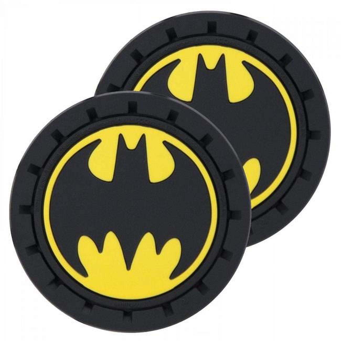 Plasticolor Batman Logo Automotive Cup Holder Coaster, Black & Yellow ...