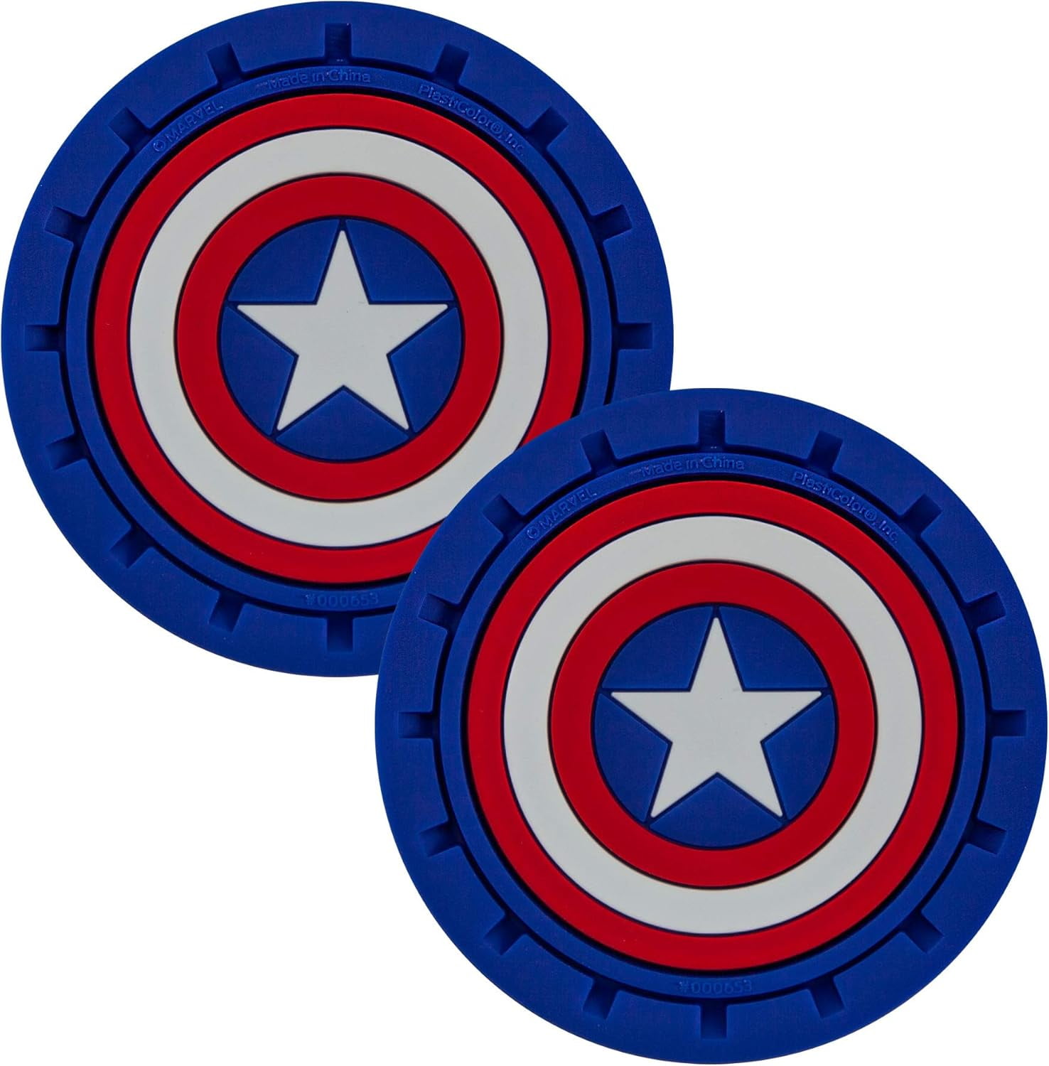 Plasticolor Captain America Auto Car Truck SUV Cup Holder Coaster 2 ...