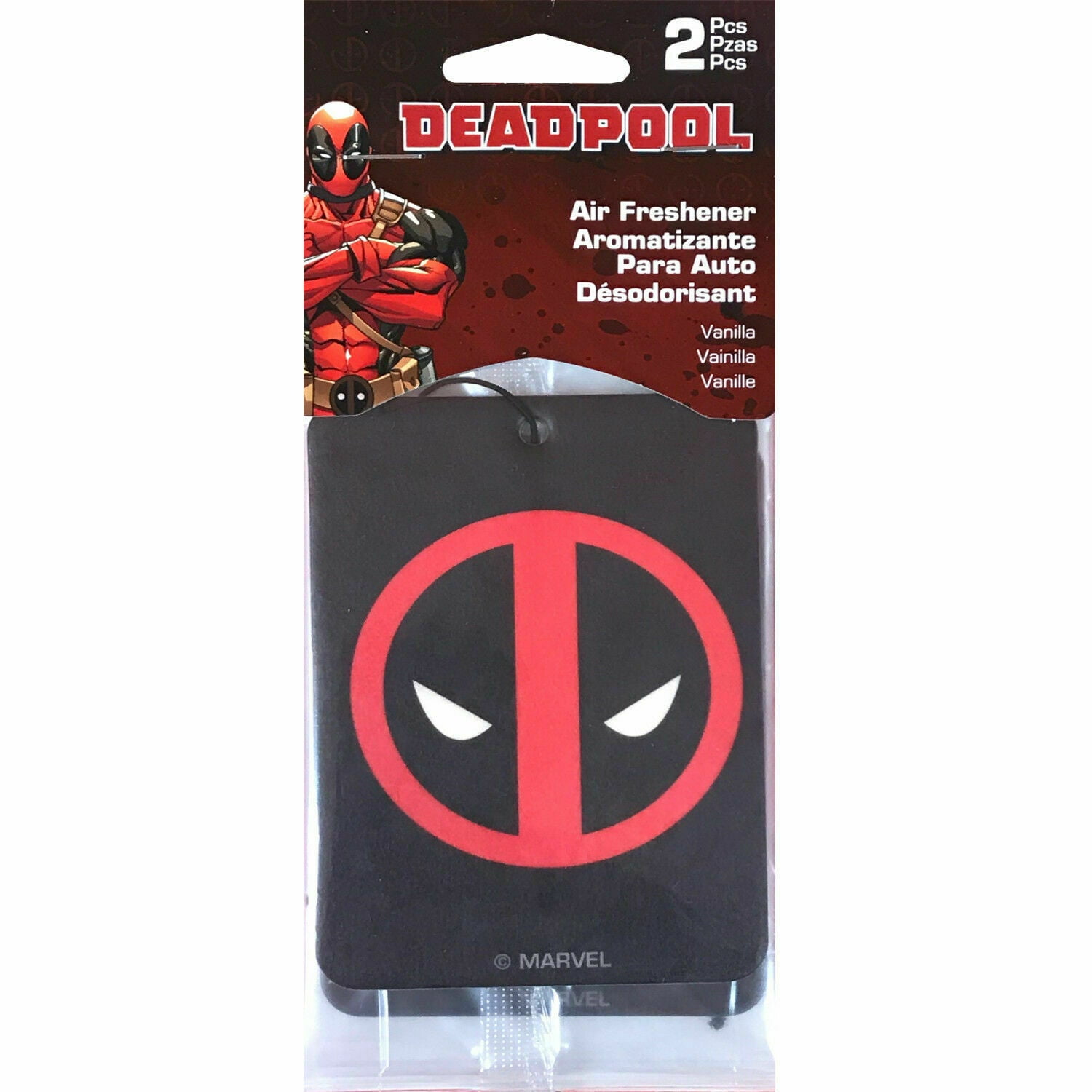 Plasticolor Marvel Deadpool Air Freshener 2-Pack Vanilla Scent ...