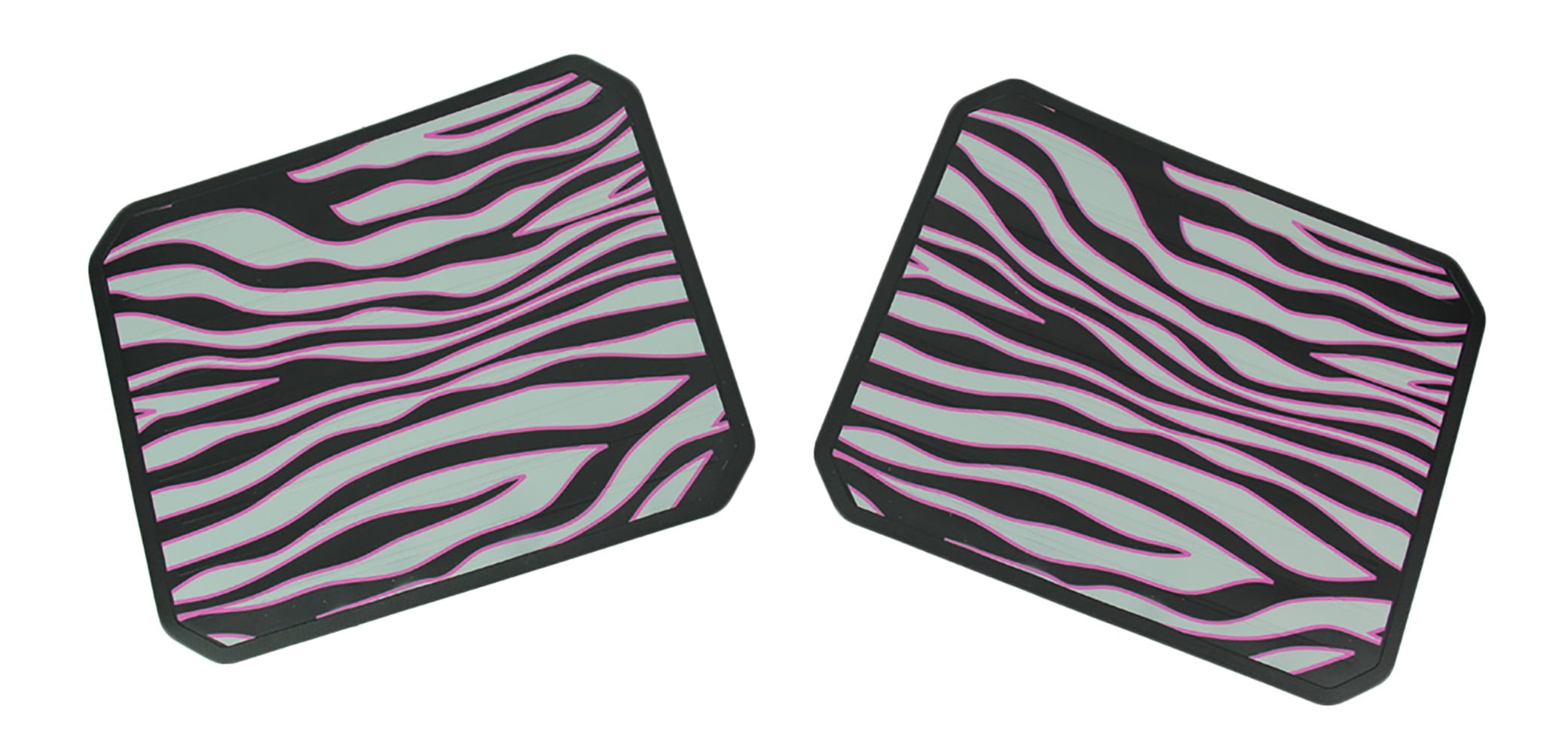 Plasticolor Set of 2 Pink Safari Zebra Striped Plasticlear Utility Mats ...