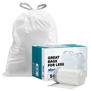 Husky Trash Kit 18 Gal Expandable Drawstring White Compactor Bag 50 ...