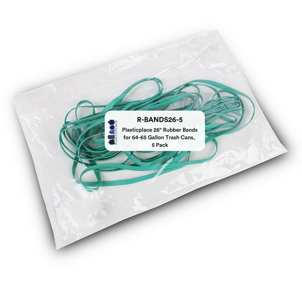 Plasticplace Easy-to-Use Rubber Bands for 65 Gallon Trash Can, 5 Pack ...