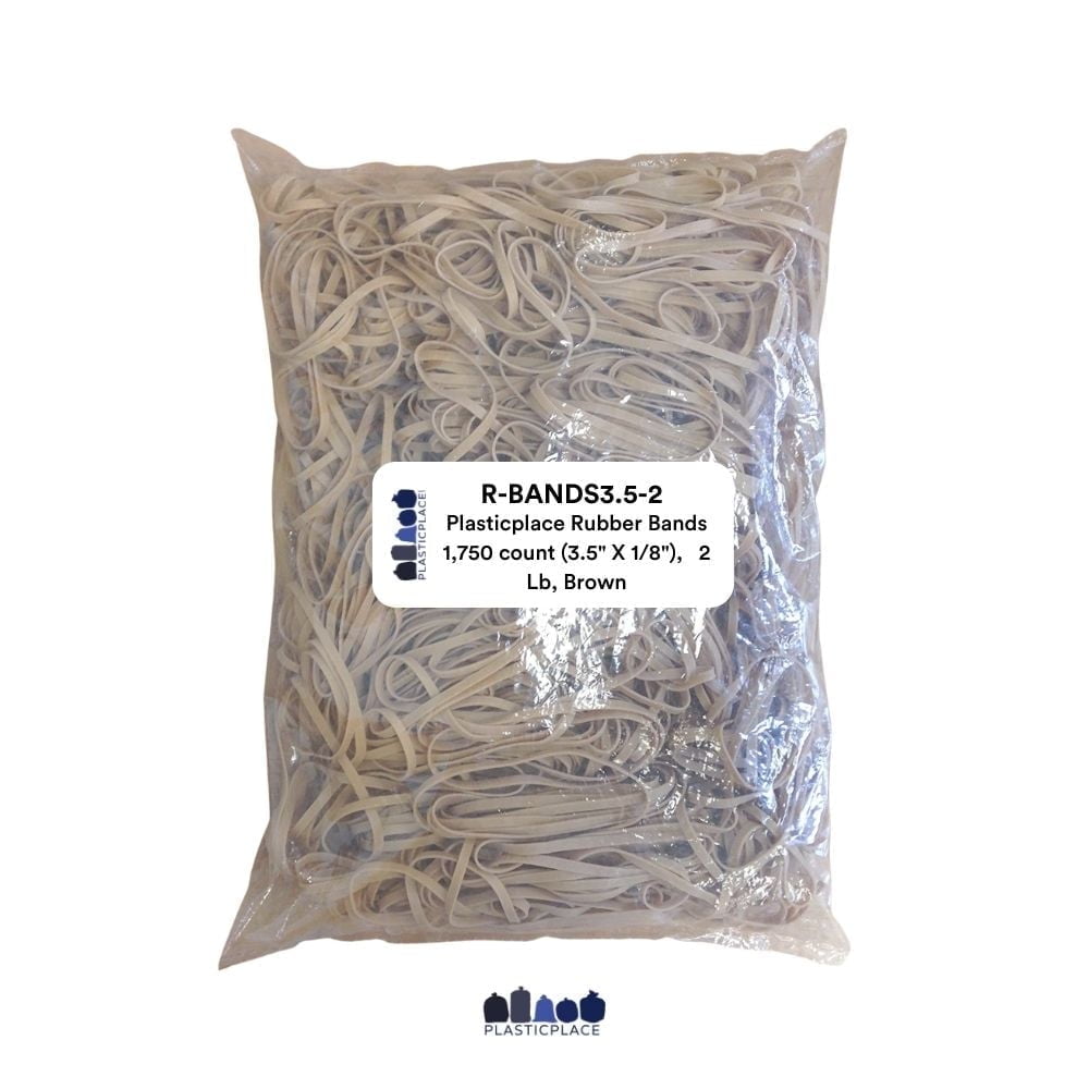 "Plasticplace 3.5"" Rubber Bands in Durable 2lb Bag, 32 Ounces (3.5"" x ...