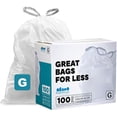 Plasticplace Custom Fit Trash Bags, 8 Gallon, for simplehuman Code G ...