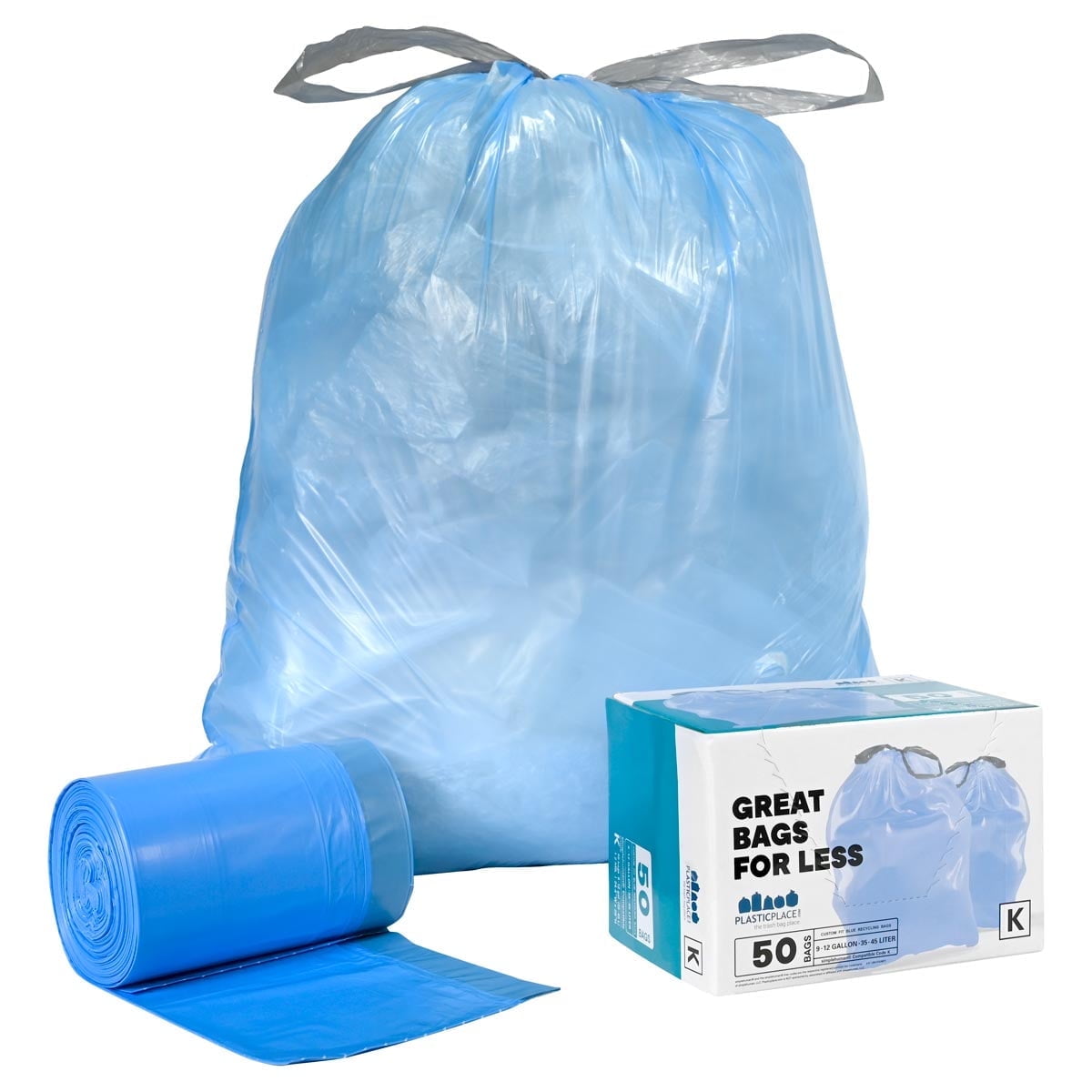 Plasticplace Custom Fit Trash Bags, Compatible with simplehuman Code K ...