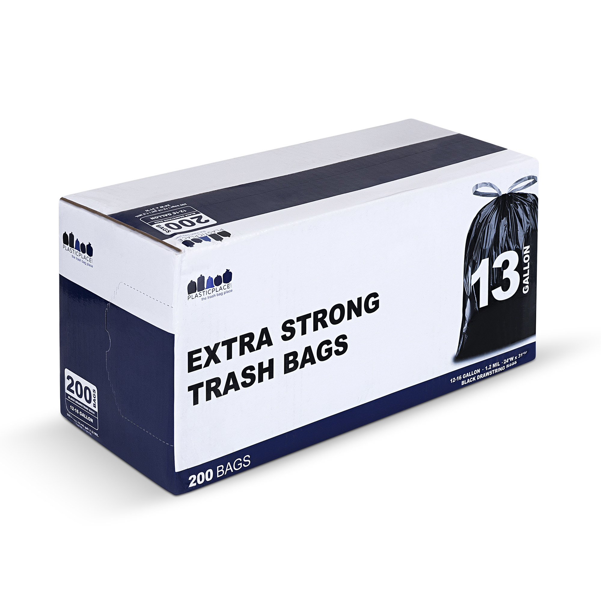 neat 13 Gallon Drawstring Trash Bags - (Mega 200 Count) - Triple Ply ...