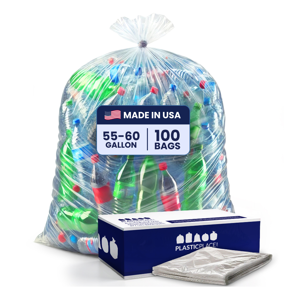 Plasticplace Extra Large Industrial Recycling Garbage Liner, Heavy Duty ...
