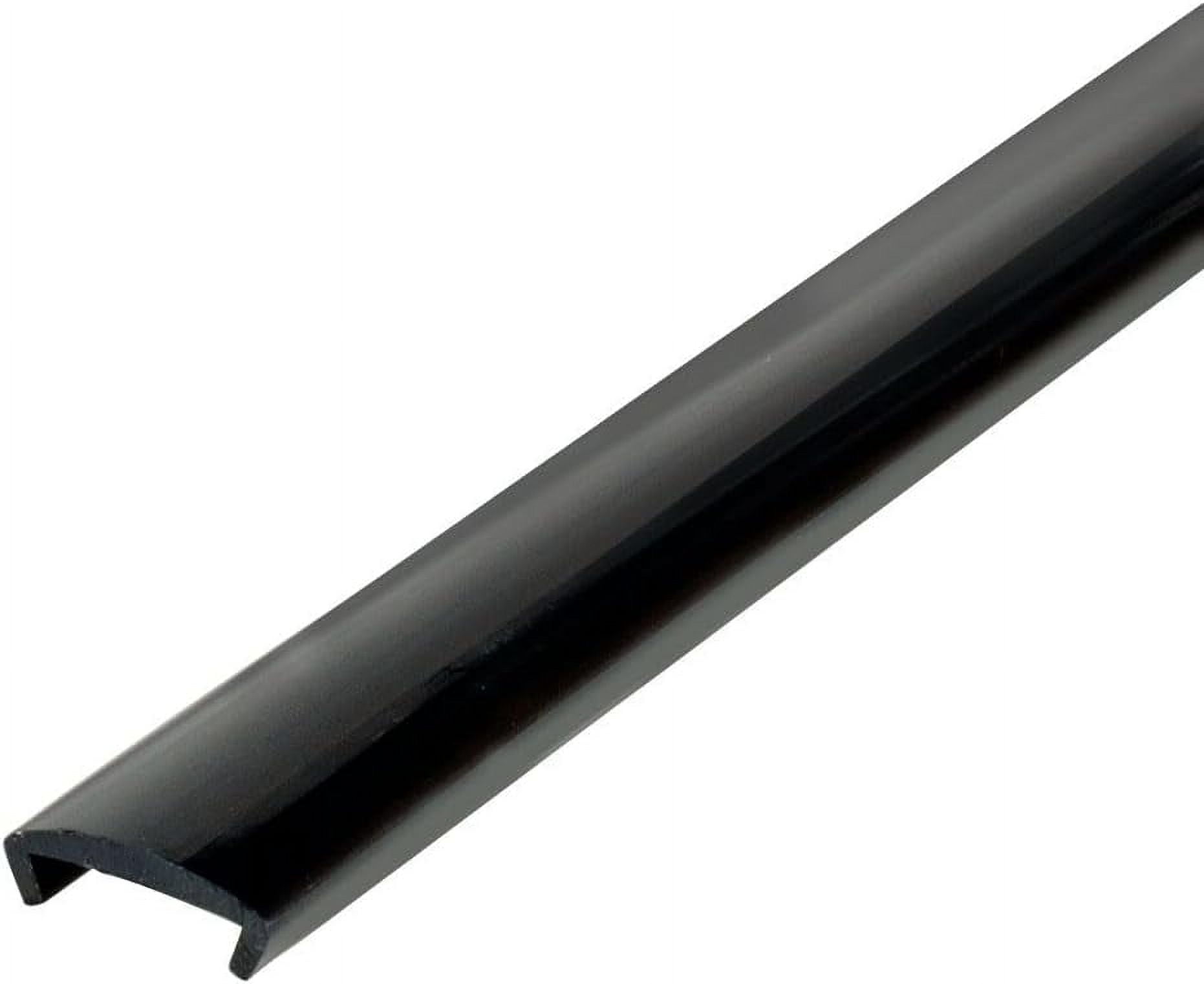 Plastics 1/2'' Flexible PVC U Channel Moulding | High-Gloss Black ...