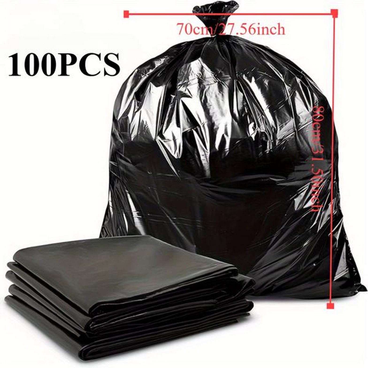 Plastics 25 Gallon Trash Bags (1.6 MIL - 100PCS) 27" x 31" - Large Heavy Duty Can Liners ...