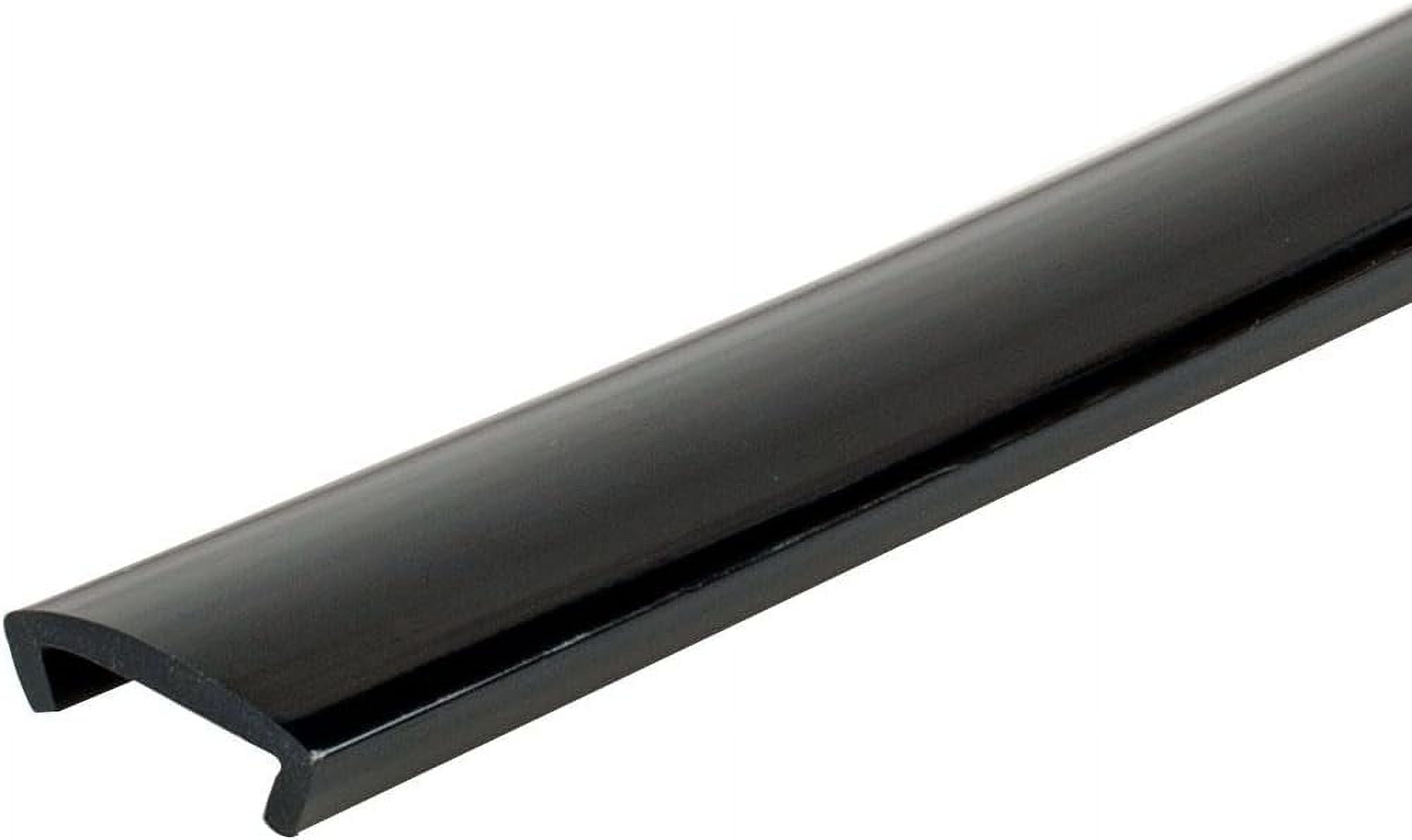 Plastics 3/4'' Flexible PVC U Channel Moulding | High-Gloss Black ...
