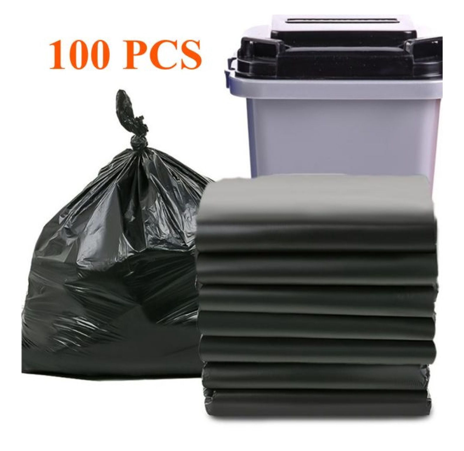 Plastics 30 Gallon Trash Bags (100PCS) 31" x 35" - Large Heavy Duty Can ...