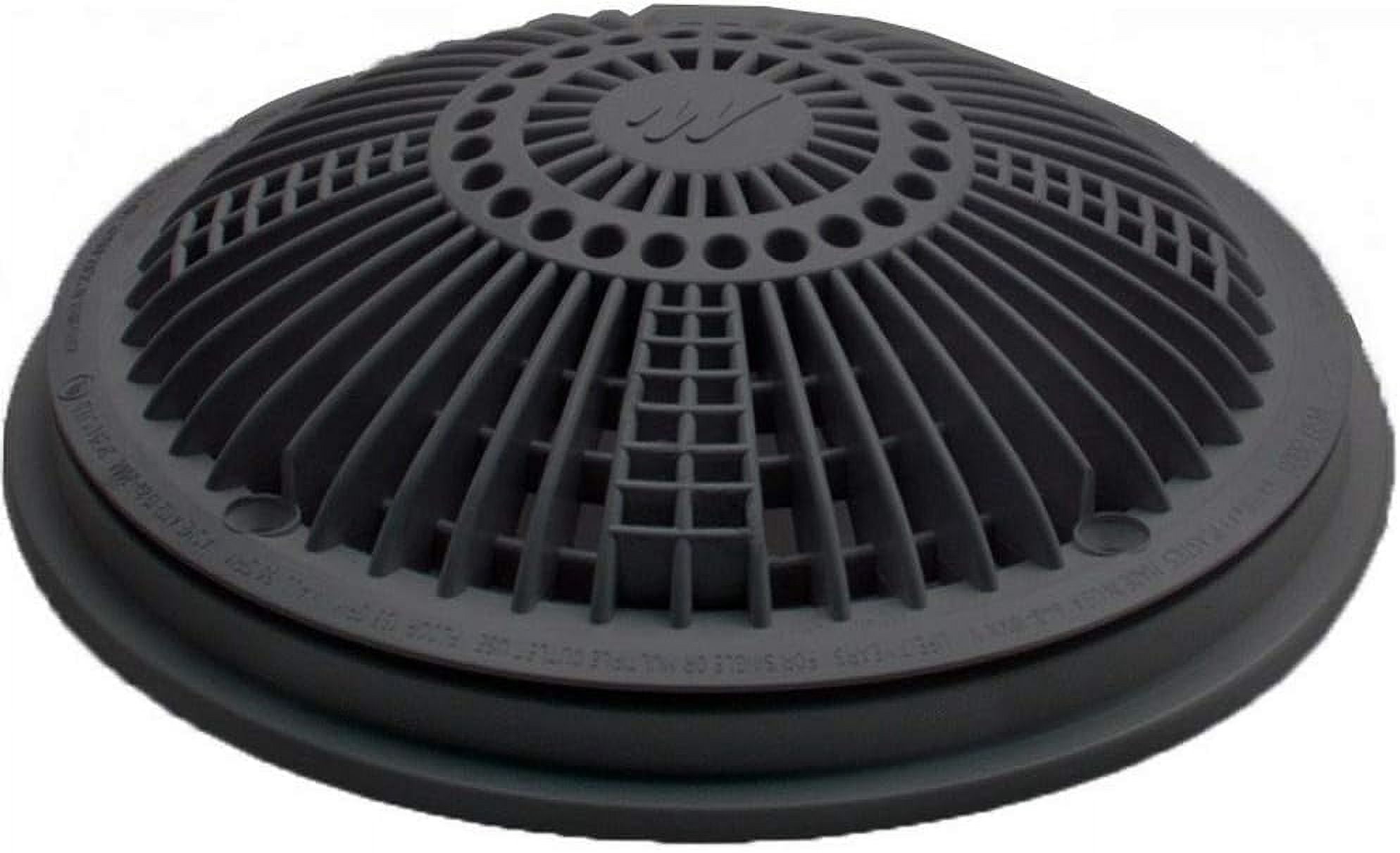 Plastics 640-1809-DKG V 8" Tru Flo Drain Cover & Frame-Dark Gray ...