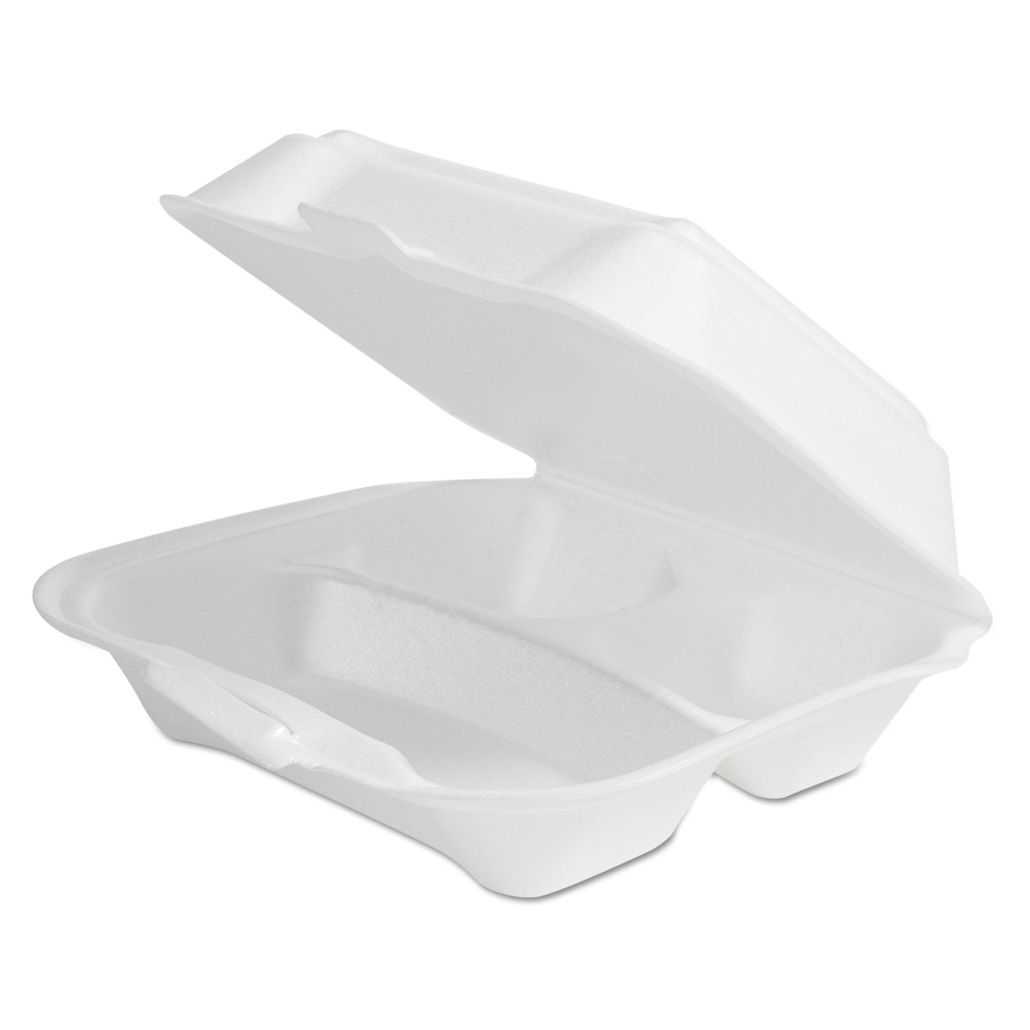 Plastifar Foam Hinged Lid Container Secure One Tab Latch, 3-Compartment ...