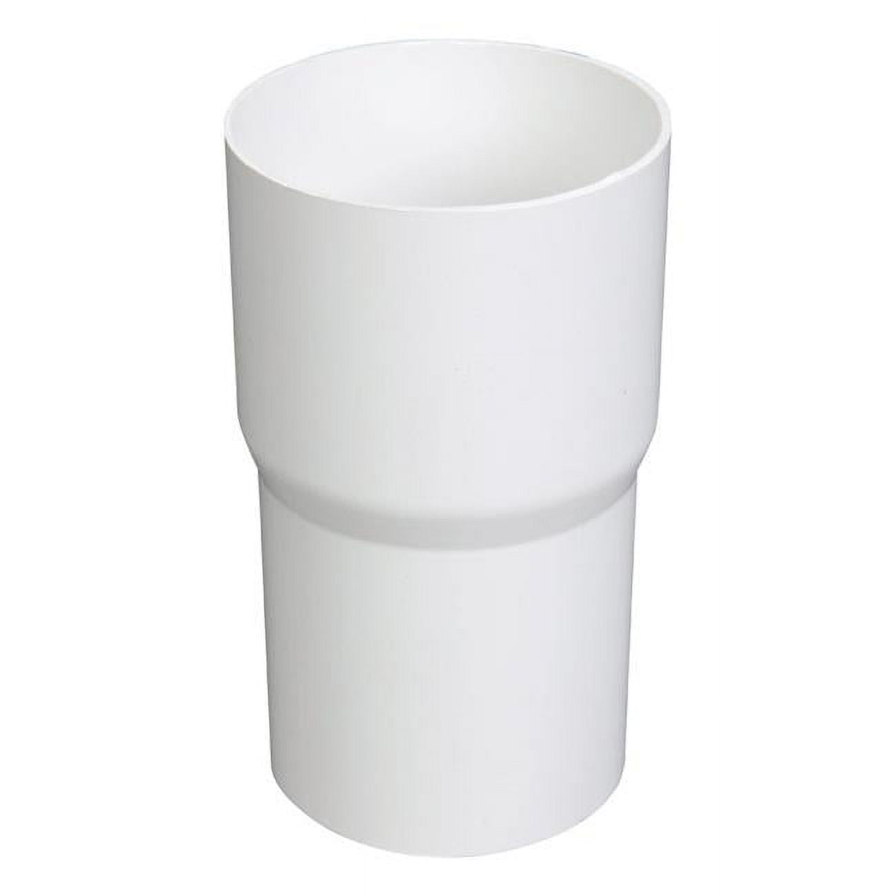 Plastmo 2.5 in. W White Vinyl Round Downspout Connector - Walmart.com
