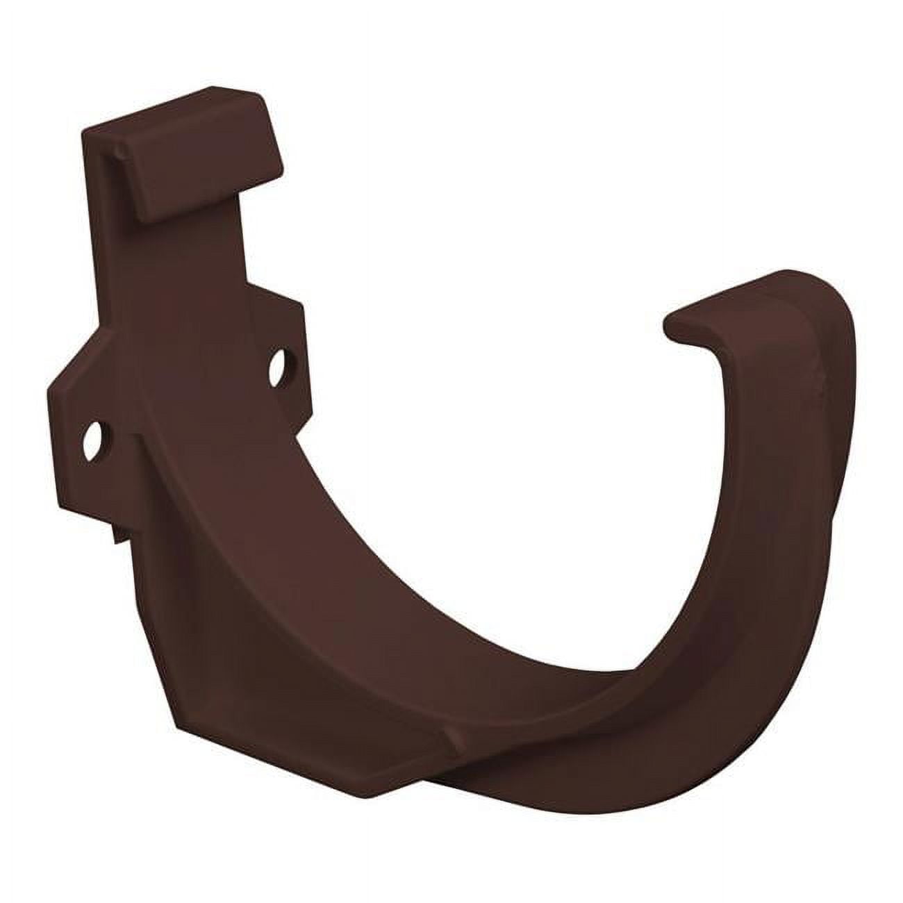 Plastmo 4 in. W Brown Vinyl Half Round Gutter Bracket - Walmart.com