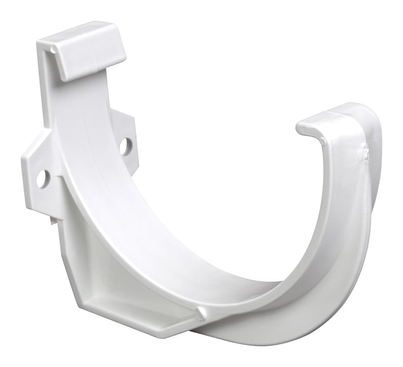 Plastmo Classic 4 in. W White Vinyl Half Round Gutter Bracket - Walmart.com