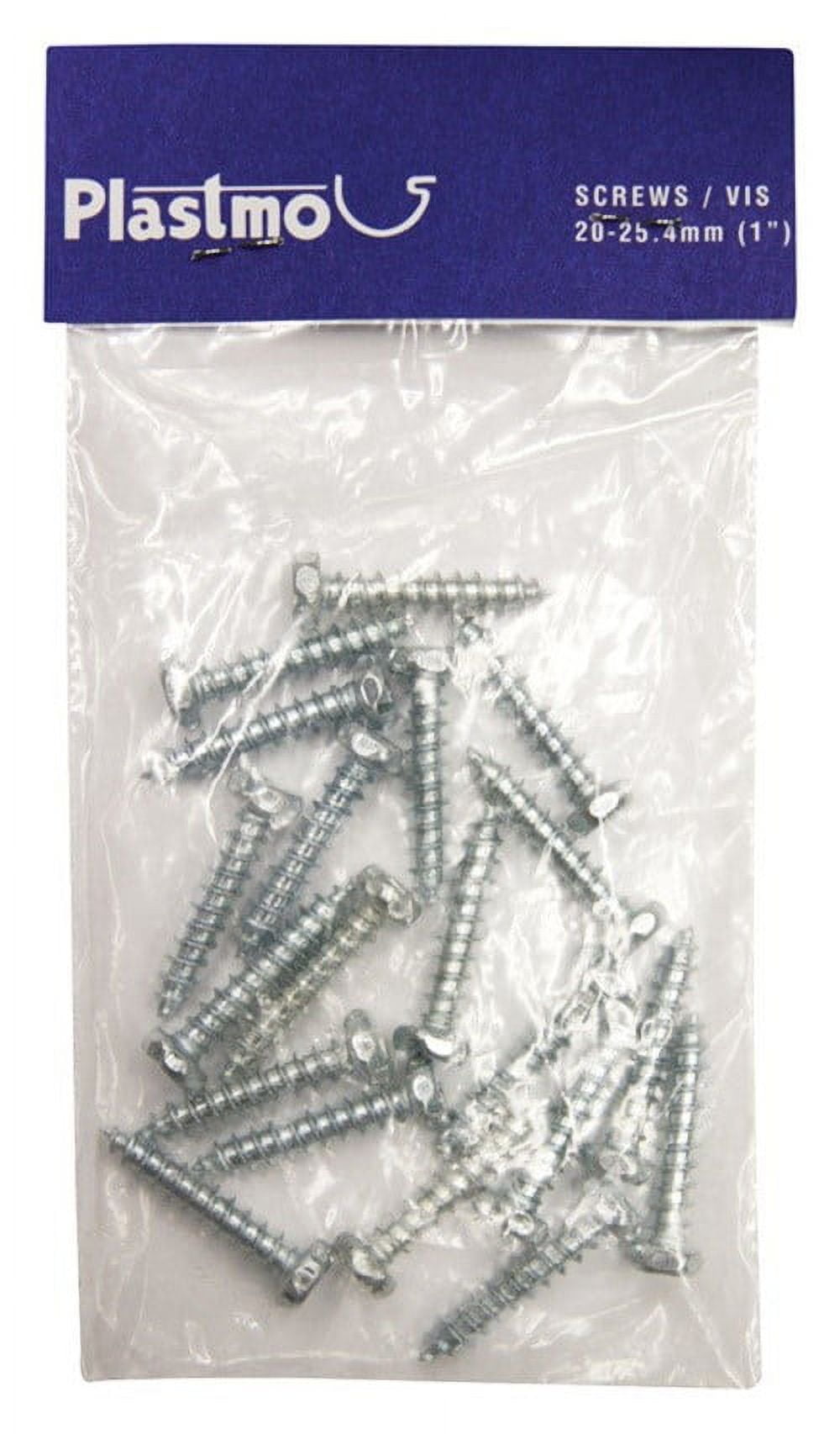 Plastmo P31000 Half Round Gutter Screws, Metal, Natural, 4-1/2 ...