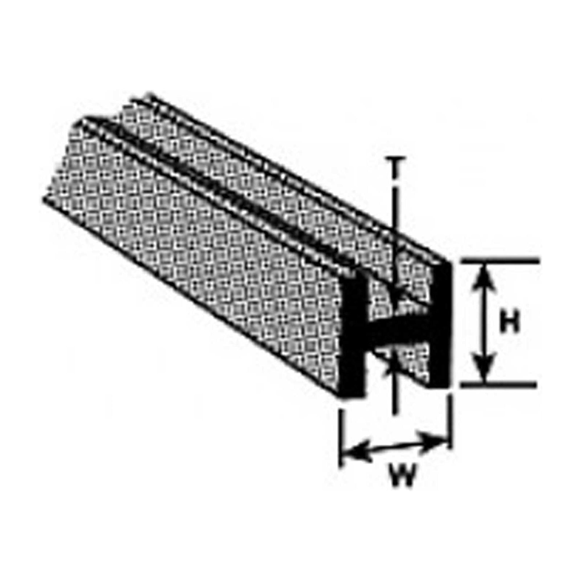 Plastruct H-2 H Column1/16 4 PLS90061 Plastic Building Supplies ...