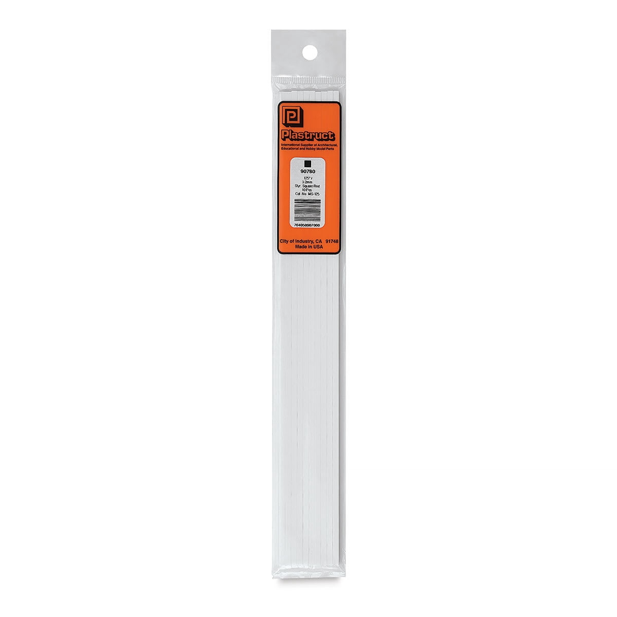 Plastruct Plastic Square Strip - Pkg of 10, 0.125" H × 0.125" W × 10" L ...