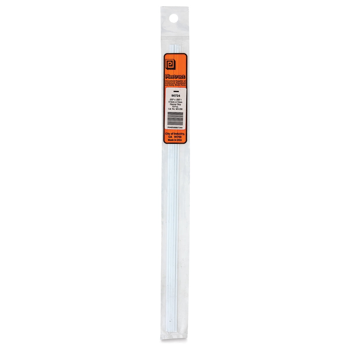 Plastruct Plastic Strip - Pkg of 10, 0.02" H × 0.08" W × 10" L ...