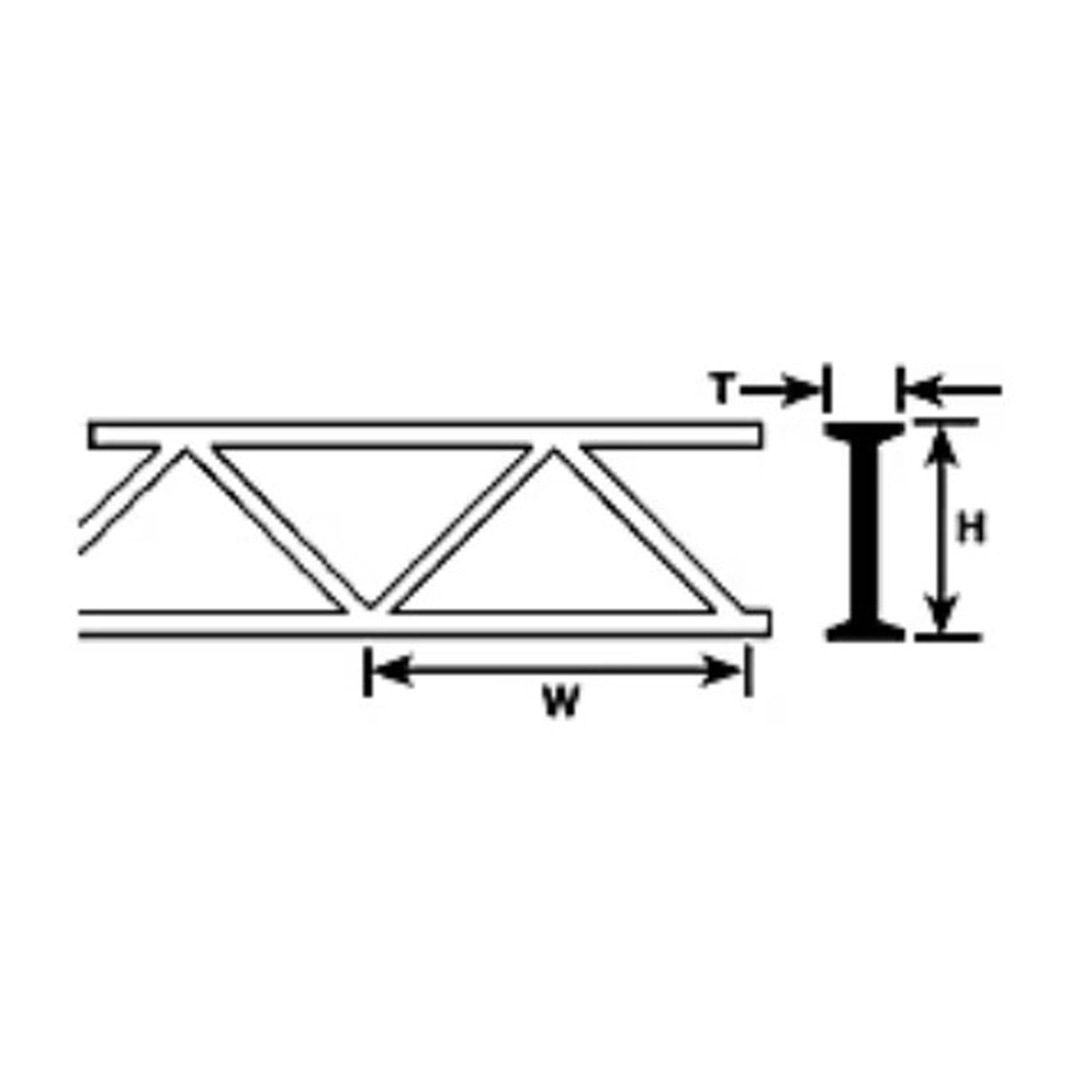 Plastruct Styrene Structural Open Web Trusses - Pkg of 2, 1/8" H x 3/16 ...