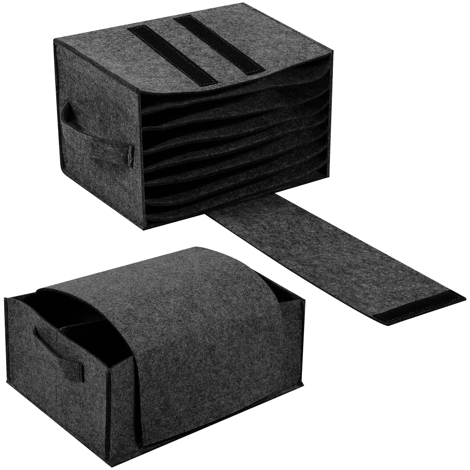 Plate and Cup Storage Plate Storage Container with Side Sturdy Handles ...