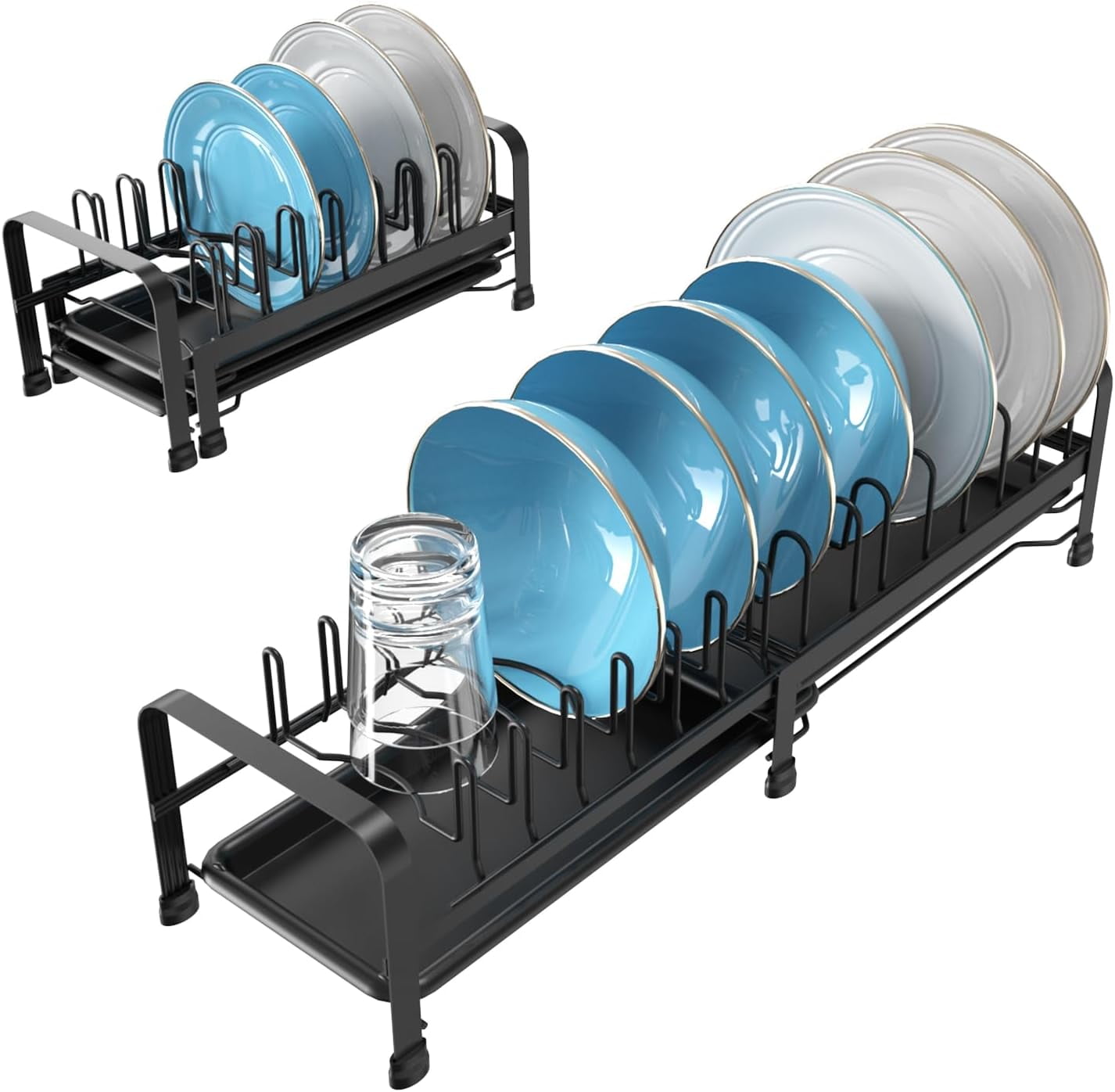 Plate Drying Rack Adjustable Over Sink Dish Rack Store Plates Perfect ...