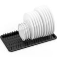 Plate Drying Rack With Drainboard Black 1-Pack - Walmart.com