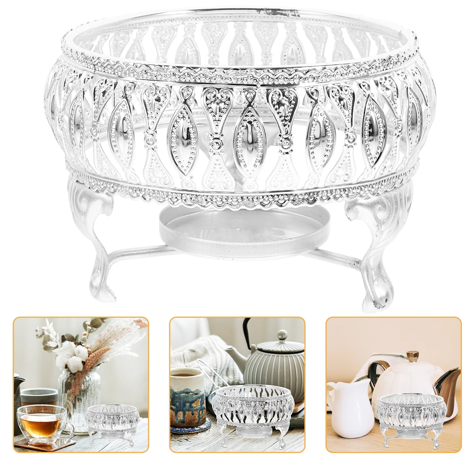 Raindrops Silver Zinc Alloy Teapot Warmer with Heat Resistant Design ...