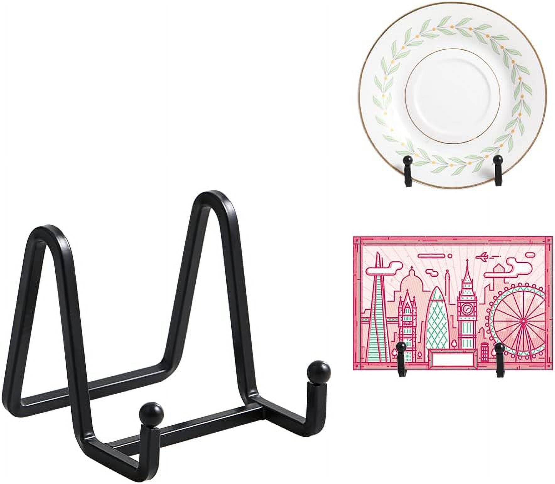 Plate Holder Easel Display Stand - 3 inch Metal Plate Stands for ...