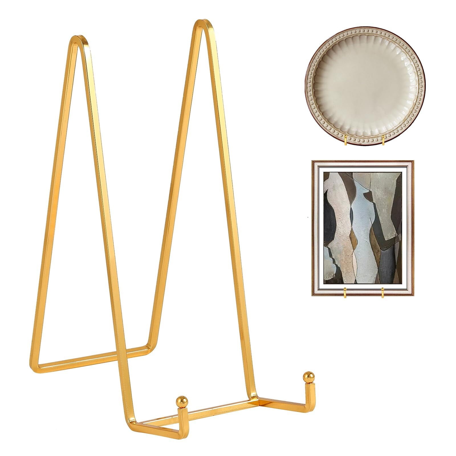 Plate Holder Easel Display Stand - 3 inch Metal Plate Stands for ...